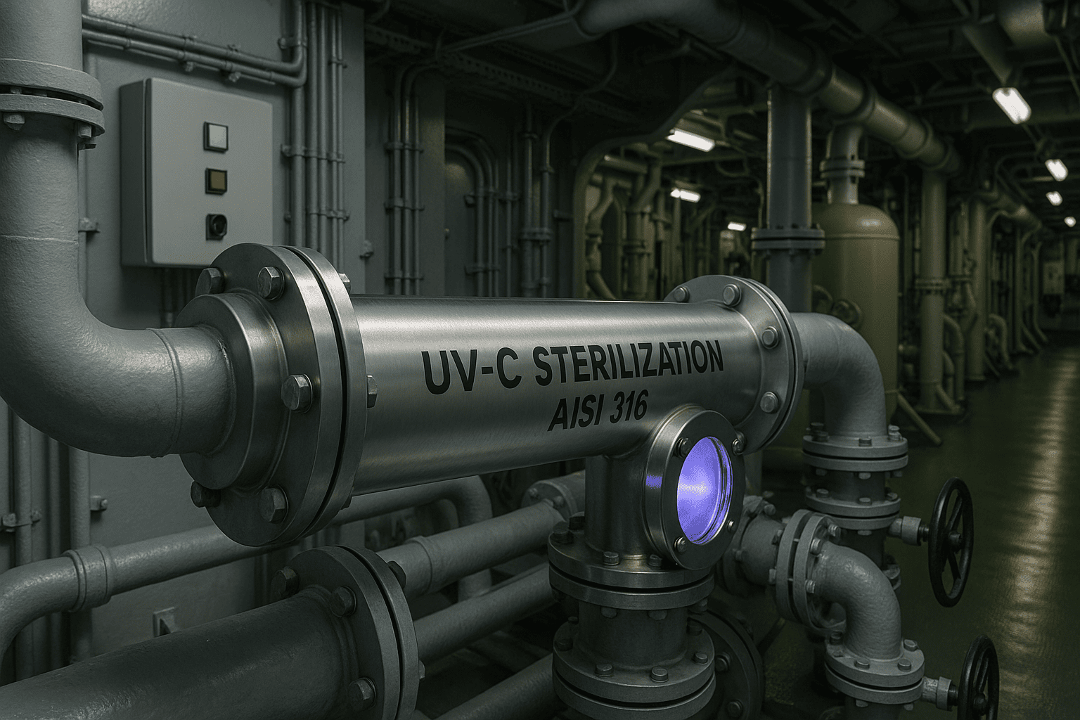 Sterilisasi UV Air Ballast dengan AISI 316 Tahan Korosi - UVL